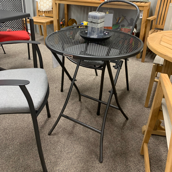 Kettler 24" Round Folding Mesh Outdoor Patio Table | Jacobs Custom ...
